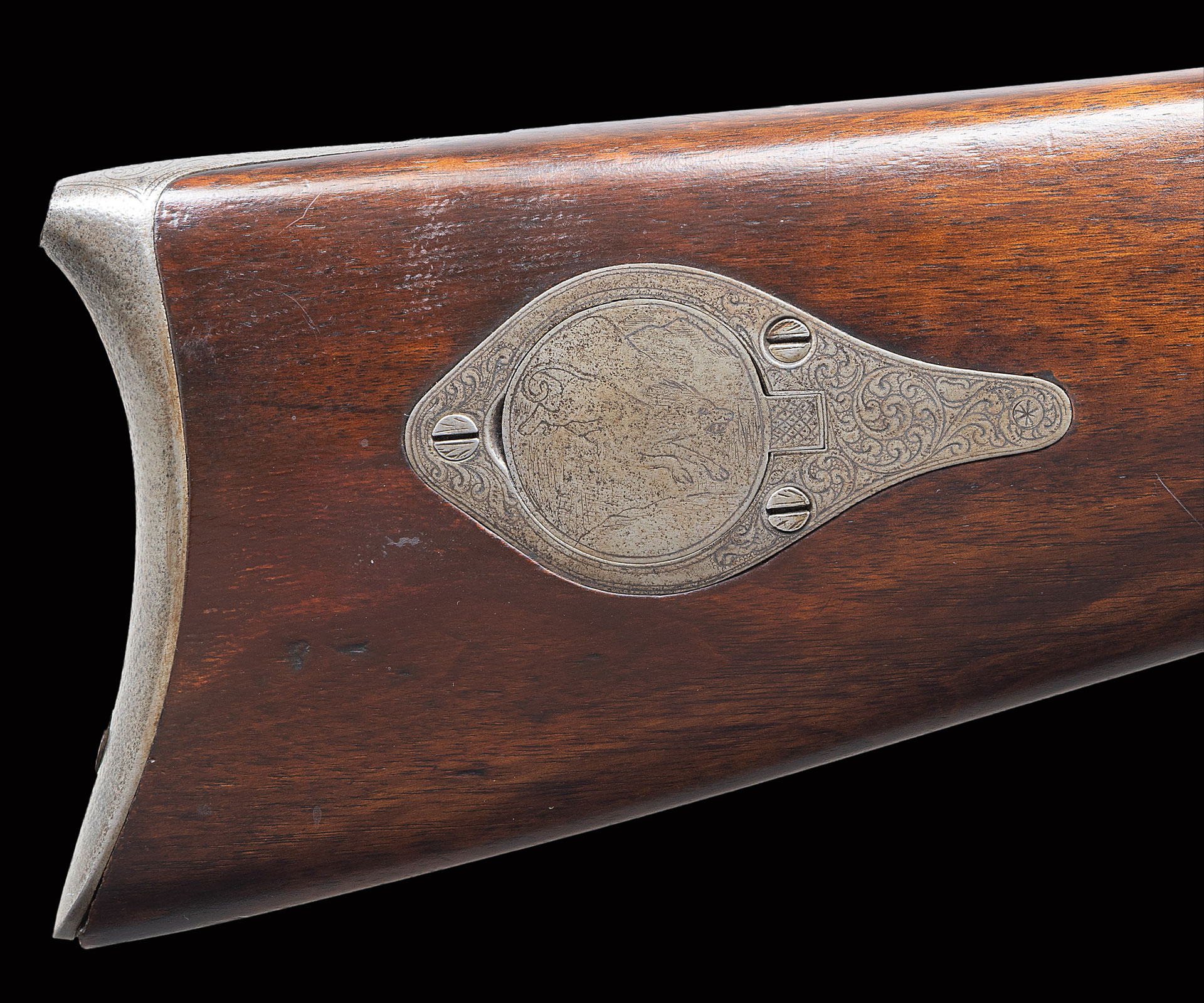 SCARCE & DAINTY FACTORY ENGRAVED & INSCRIBED C. SHARPS PISTOL ACTION ...